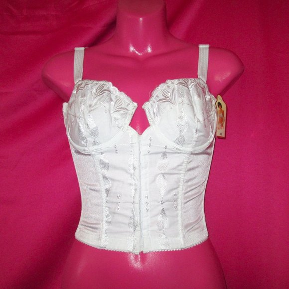Vintage | Intimates & Sleepwear | White Vintage Corset Eyelet Bra New ...
